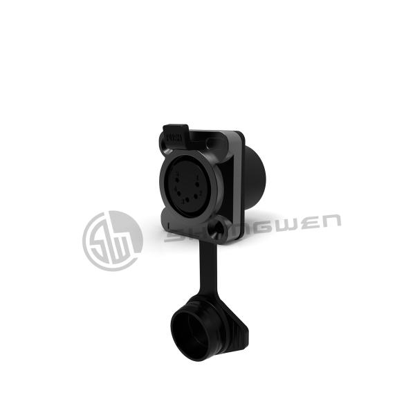 Quality XLR Audio Power Waterproof Socket Connector 5 Pin Microphone IP65 for sale