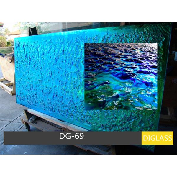 Quality Color Change Cast Dichroic Laminated Glass Solid Structure for sale
