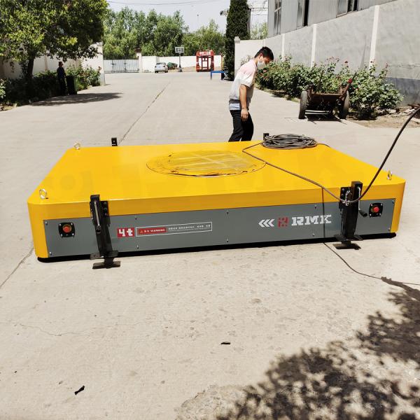 Quality Easily Moved 4 Tons Industrial Trackless Transfer Trolley With Motorized Battery for sale