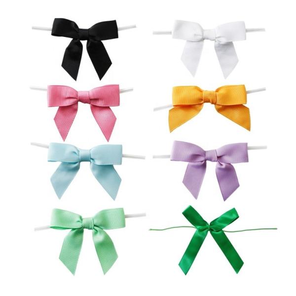 Quality MSD Grosgrain and Satin Ribbon Bottle Bow Decoration Customize Size Ribbon Bow with Loop for sale