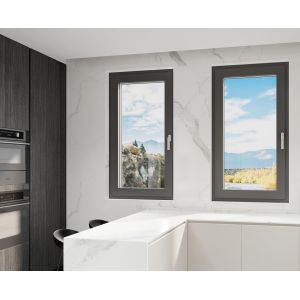 Quality Customized Size Aluminum Alloy Casement Window with Stainless Steel Hardware and for sale