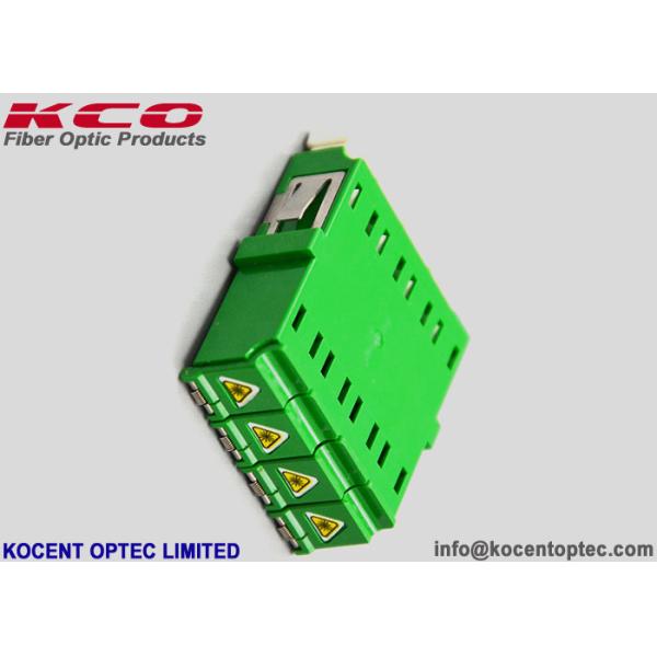 Quality Quad LC APC Shutter Optical Fiber Adapter Singlemode LC Coupler For FTTH for sale