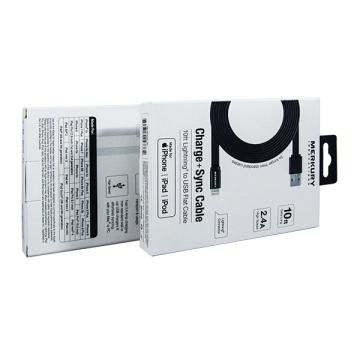 ISO9001 Paper Earphone Headset Electronics Packaging Box Foil Stamping