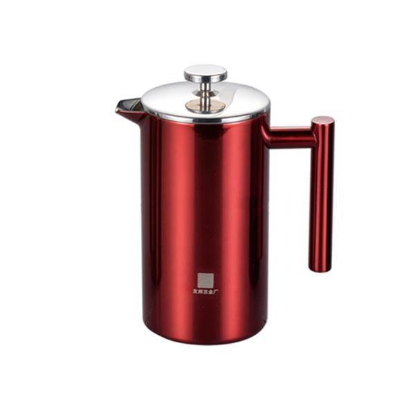 Quality 304 Double Wall French Press Tea Double Wall Coffee Plunger 51oz for sale