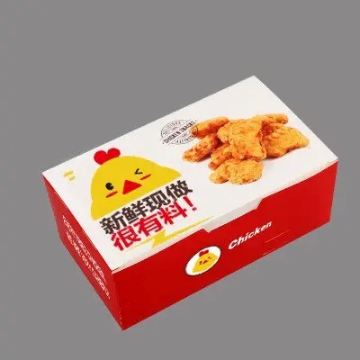 Quality Burger Fried Chicken Paper Box Paper Takeaway Containers Packaging Custom Logo for sale