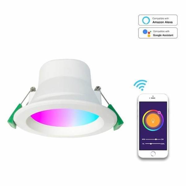 Quality Multicolor Smart Led Downlight with Wifi Tuya App Control and Rgbcw Dimming for sale