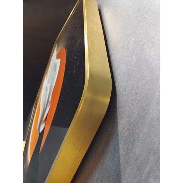 Quality Custom Brushed Aluminum Mirror Frame with 28mm Side Height and Aluminum Alloy for sale