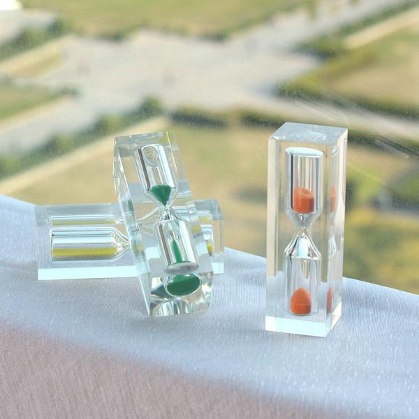 Quality 1 3 5 Minute Acrylic Hourglass Custom Crystal Hourglass for sale