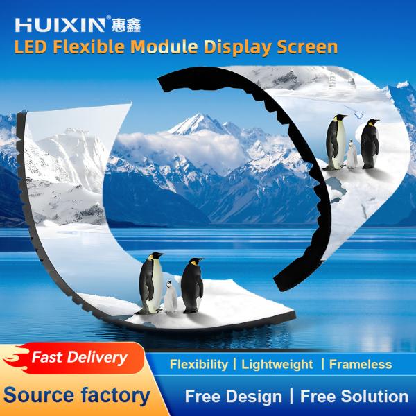 Quality P1.86 LED Flexible Screen SMD1515 LED Flexible Panel 1920Hz With 160° Viewing for sale