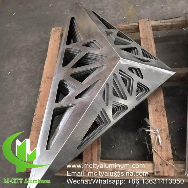 Quality Powder Coated Aluminum Privacy Screen with Custom Design for 2.5m Metal Facade Cladding for sale