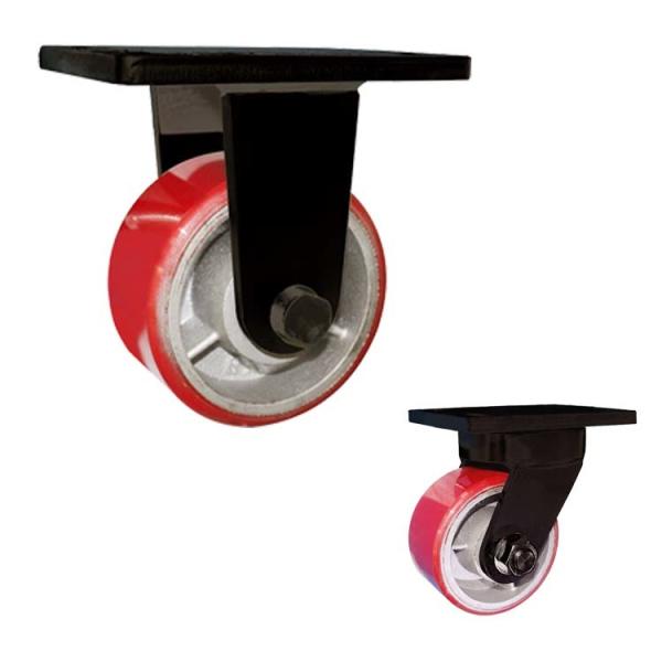 Quality 3inch Width 3300lbs Capacity Super Heavy Duty Casters Polyurethane for sale