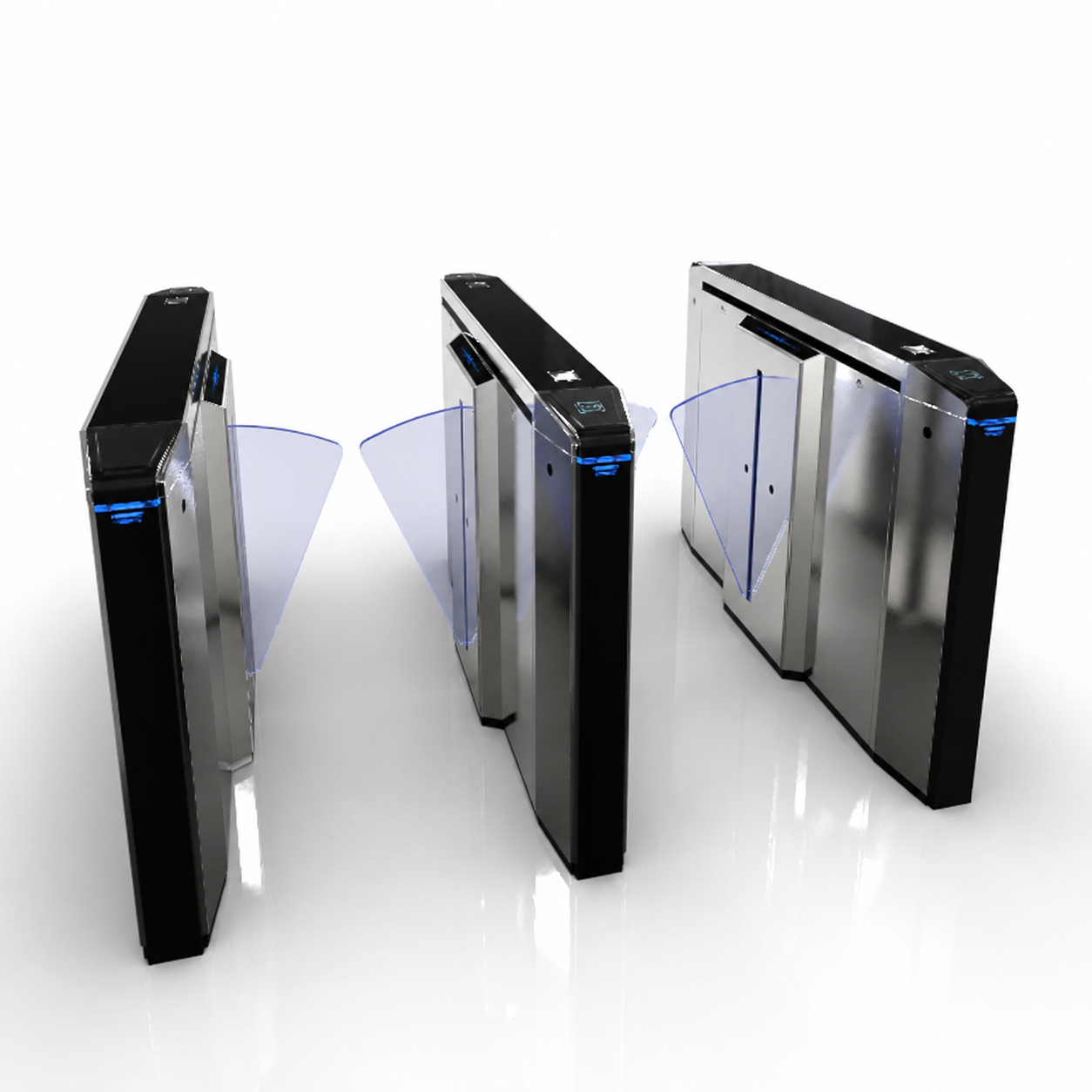 Quality Biometric Flap Barrier Handicap Turnstile Entry Systems For High End Place for sale