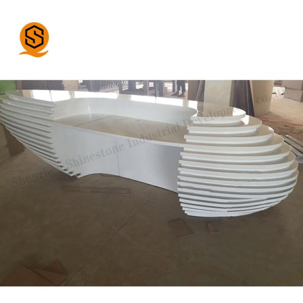 Quality Artificial Stone Modern Hotel Reception Desk Customized Requirement for sale