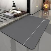 China 4mm Thick Non Slip Diatomite Bath Mat For Bathroom factory