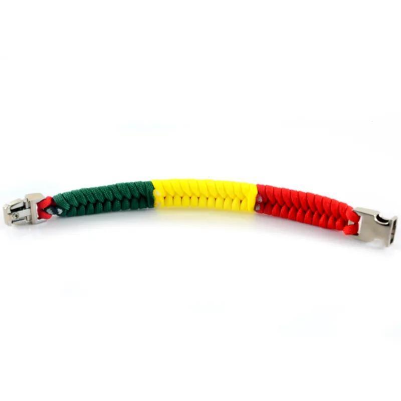 Emergency Paracord Survival Bracelet with Metal Release Buckle for Outdoor Camping