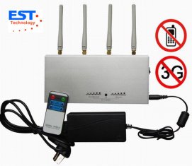 Quality 3G / GSM Desktop Remote Control Cellphone Jammer / Blocker EST-505A for sale