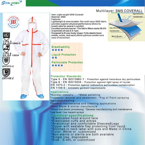 Quality CE Asbestos Removal Disposable Work Wear for sale