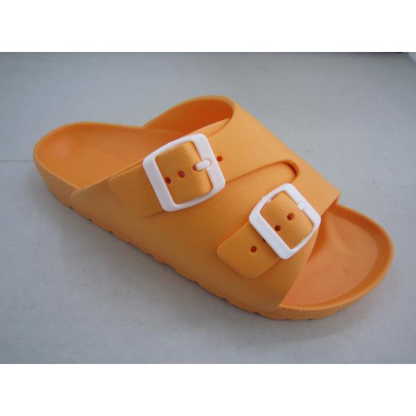 Quality Easy Clean Adjustable Double Buckle Band Slide Sandals for sale