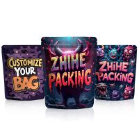 Quality Food Grade PE Zhihe Custom Holograph 3.5 Mylar Stand up Pouch with Moisture for sale