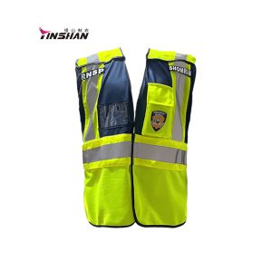 china Fluorescent Yellow Customized Logo High Visibility Reflective Vest for Security