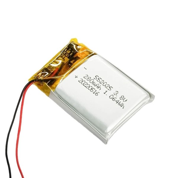 Quality 552025 3.8V 280mAh Li Ion Battery Pack with 500times Cycle Life for Digital Watch for sale