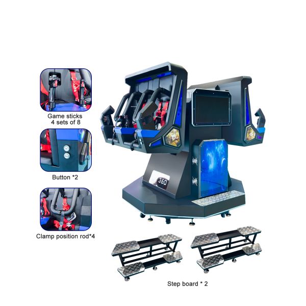 Quality 9D VR Roller Coaster Simulator Double Seats | Interactive 360° Rotation Virtual for sale