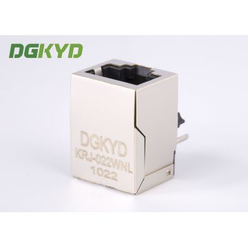 Quality Front Pin Integrated Magnetics RJ45 Modular Jack With Copper Alloy Shell for sale