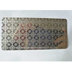 Quality 201 / 304 Stainless Steel Slit Edge Plate Etching Surface Finish 1219mm Width for sale