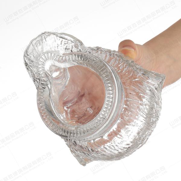 Quality Clear 1000ml Large Size Ape Head Shape Vodka Glass Bottle for Beverage Packaging for sale