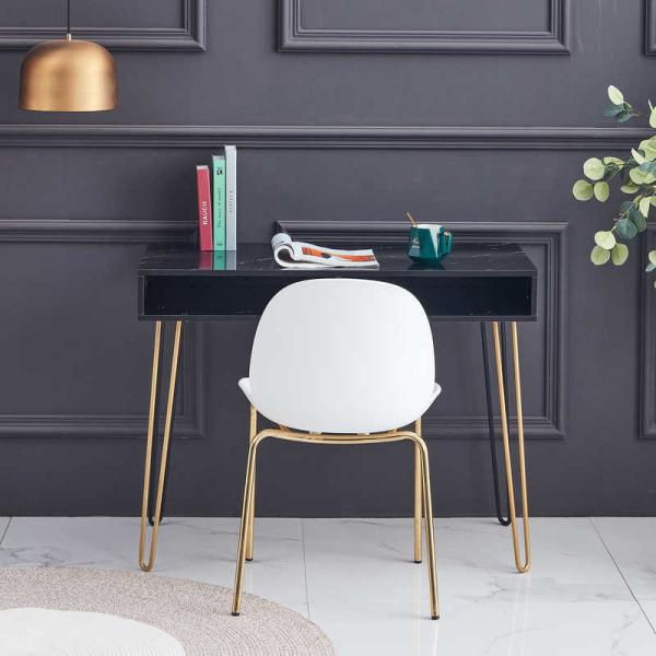 Quality 31.5inches Height Marble MDF Top Console End Table / Thin Long Side Table for sale