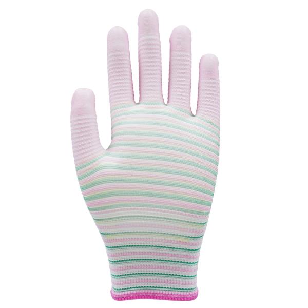 Quality NBW-PT303 13 Gauge Zebra Pattern PU Palm Coated Gloves for sale
