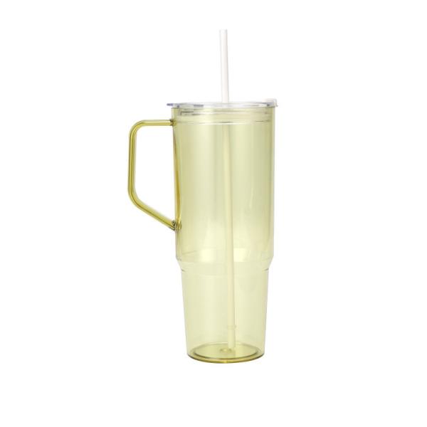 Quality Customizable 40oz Single-layer Handle Cup Large-capacity Straw Portable Plastic Cup For Outdoor for sale
