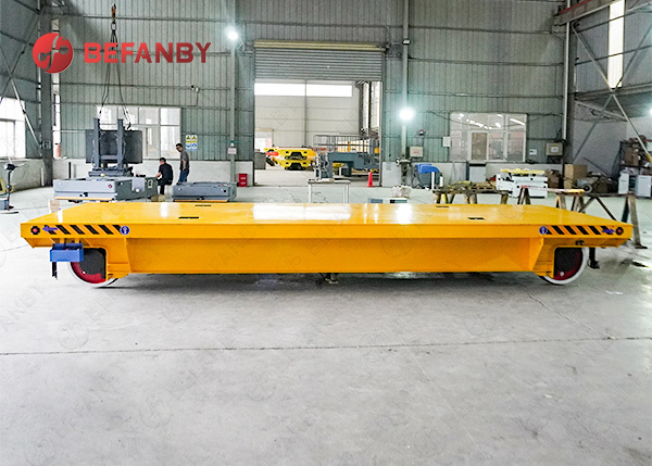 Quality 50T Factory Use Cast Steel Wheel Rail Operated Transfer Carts for sale