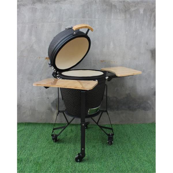 Quality Outdoor Kamado Ceramic Smoker Grill 51cm 20 Inch Matte Black Color for sale