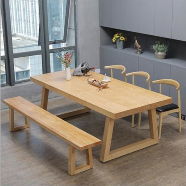 Quality Office Building Nordic Art Assurance Customized Solid Wood Dining Table for for sale