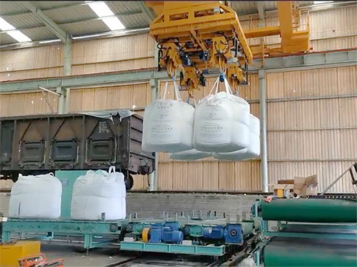 Quality 2 Cars/H Train Open Car Automatic Loading Machine Unmanned For Tons Of Bags for sale