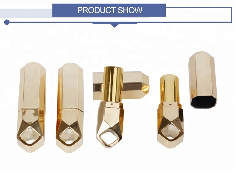 cosmetic packaging gold lipstick tube for wholesale