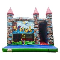 Quality Blower Commercial PVC Cartoon Animation Inflatable Bouncer House with Slide Pool for sale