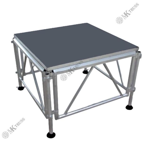 Quality Assembly 4'x8' Adjustable Event Stage Platform with Black and Customized Design for sale