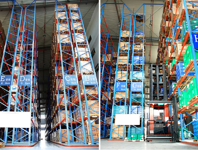 VNA Rack Or Very Narrow Aisle Rack High Density Warehouse Storage Racking