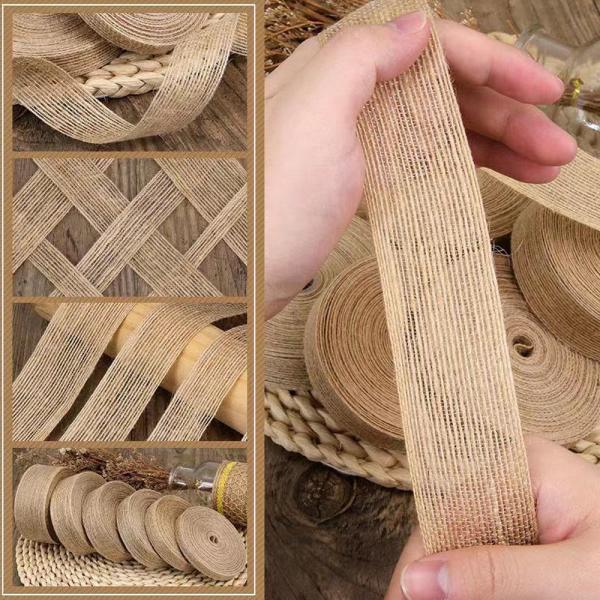 Quality Customize Loose Weave Burlap Ribbon For Gift Packing Decoration for sale