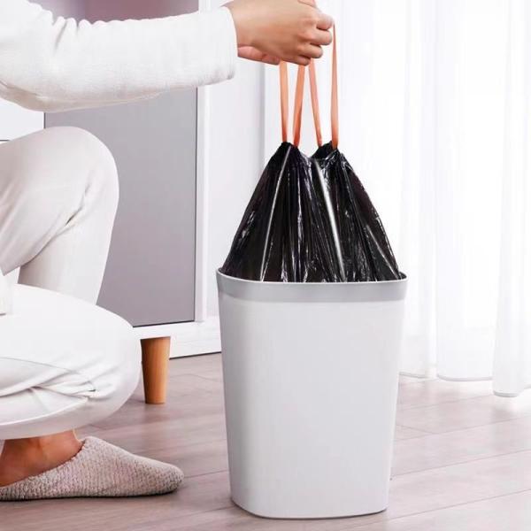 Quality Drawstring HDPE Heavy Duty Clear Garbage Bags Unscented LDPE Blue Garbage Bag for sale