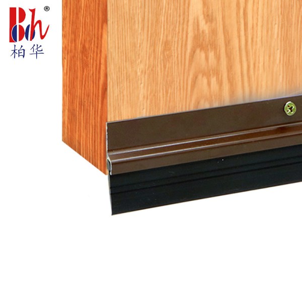 Quality Screw Fixed Aluminium Rubber Strip For Bottom Of Door 1000mm Length for sale