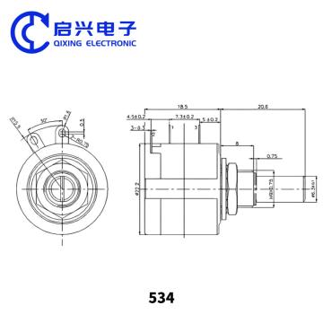Quality 534 Multiturn Potentiometer Wirewound Potentiometer 10-Turn Potentiometer 2W for sale