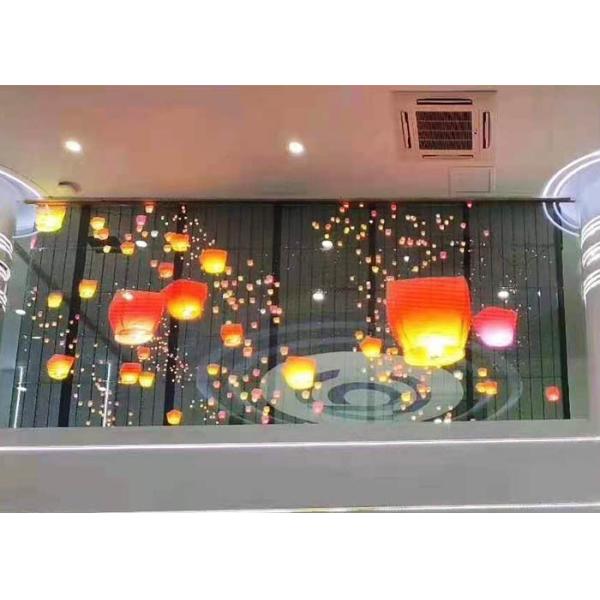 Quality HD Video Advertising Outdoor Transparent Led Screen Lightweight for sale