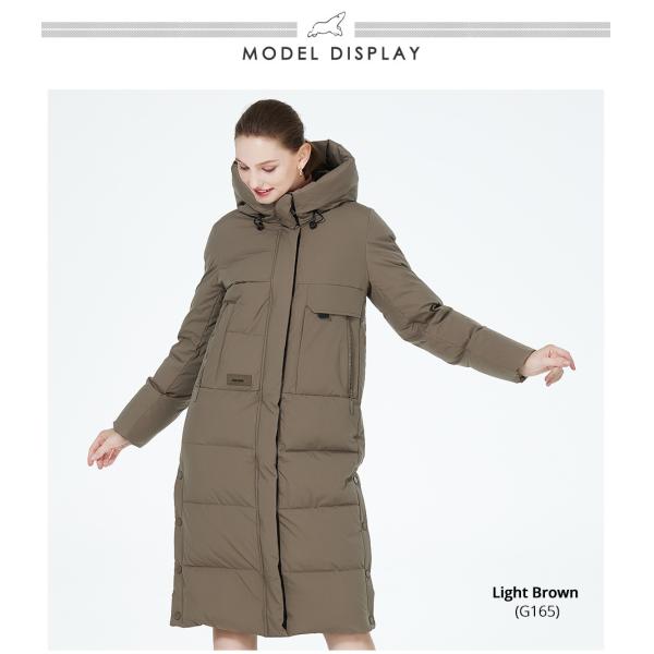 Quality Size L/46 Long Woman Winter Coat Long Down Coat Womens 65cm Sleeve Length for sale