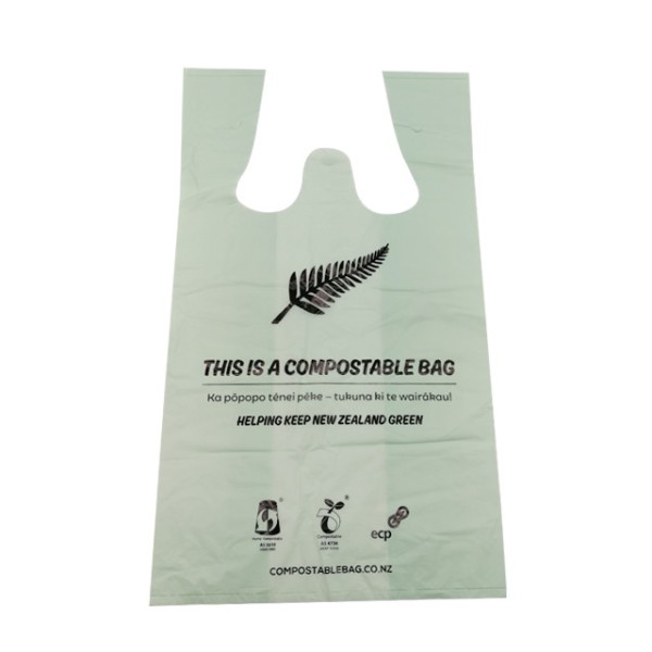 Quality Durable Compostable Carry Bags Cornstarch Based Eco Friendly For Groceries for sale