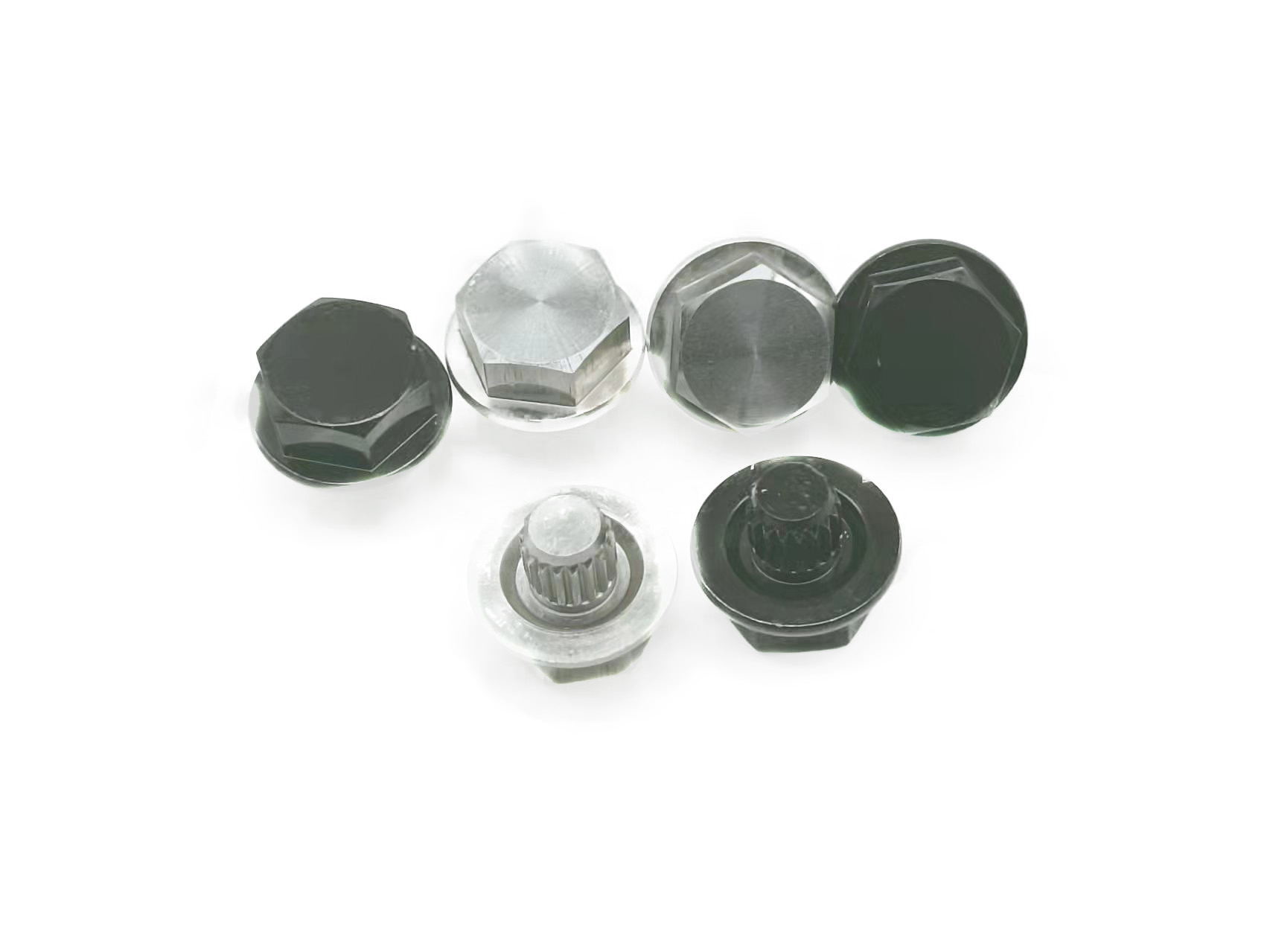 CD Pattern Decorative Nails Aluminum Wheel Decorative Nails Electrophoresis Black Hexagonal Straight Pattern Rivets