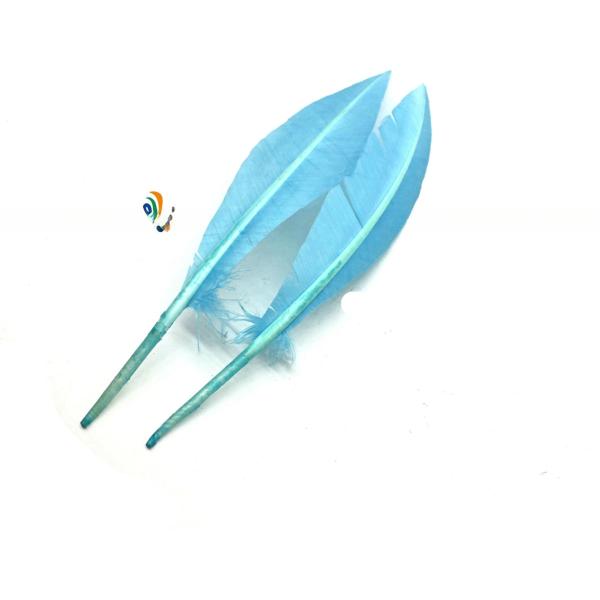 Quality 25-30cm Stripped Colored Turkey Feathers Quill Dyed For Decorative for sale