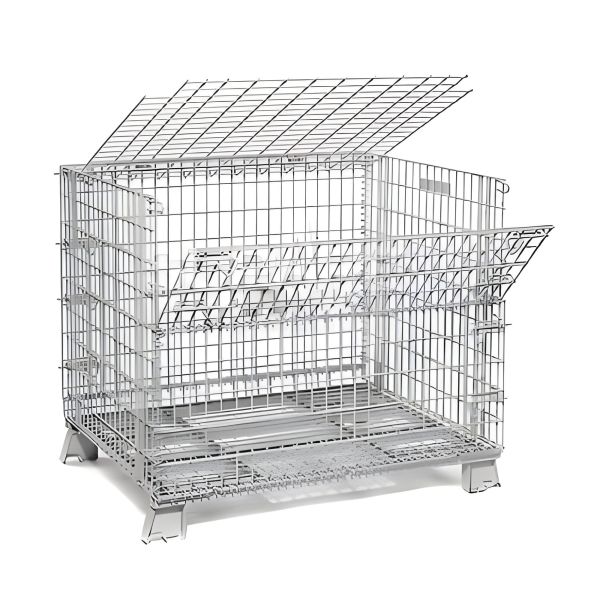 Quality Warehouse Wire Partitions & Security Cages Wire Mesh Cart On Wheels for sale